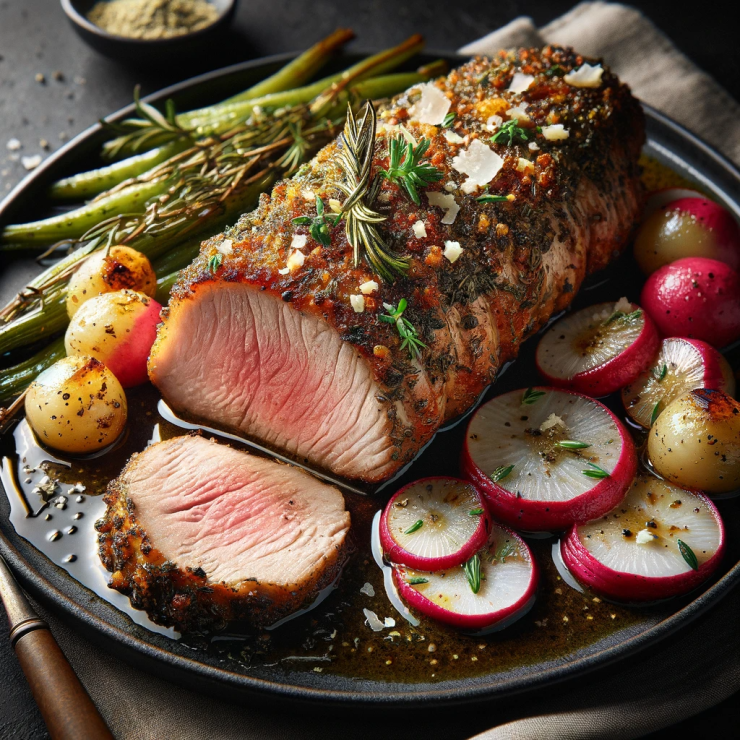 Italian Herb-Crusted Pork Tenderloin with Roasted Radishes - Prime ...